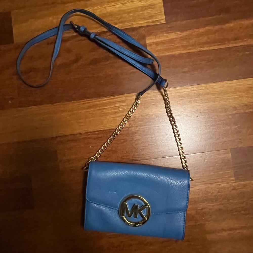 Michael Kors Wallet Crossbody Bag - Sky Blue - Gem